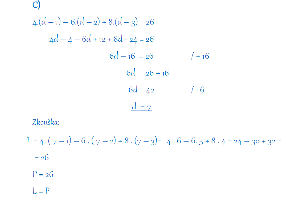 řešení :: Matematika Čermáková