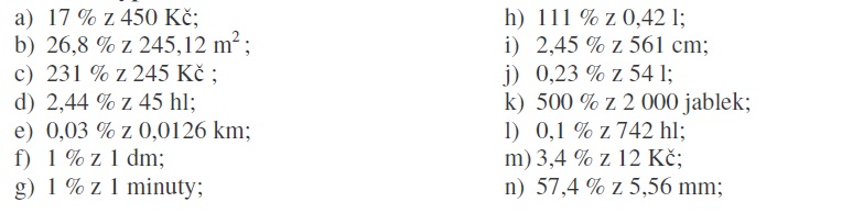 Procenta :: Matematika Čermáková